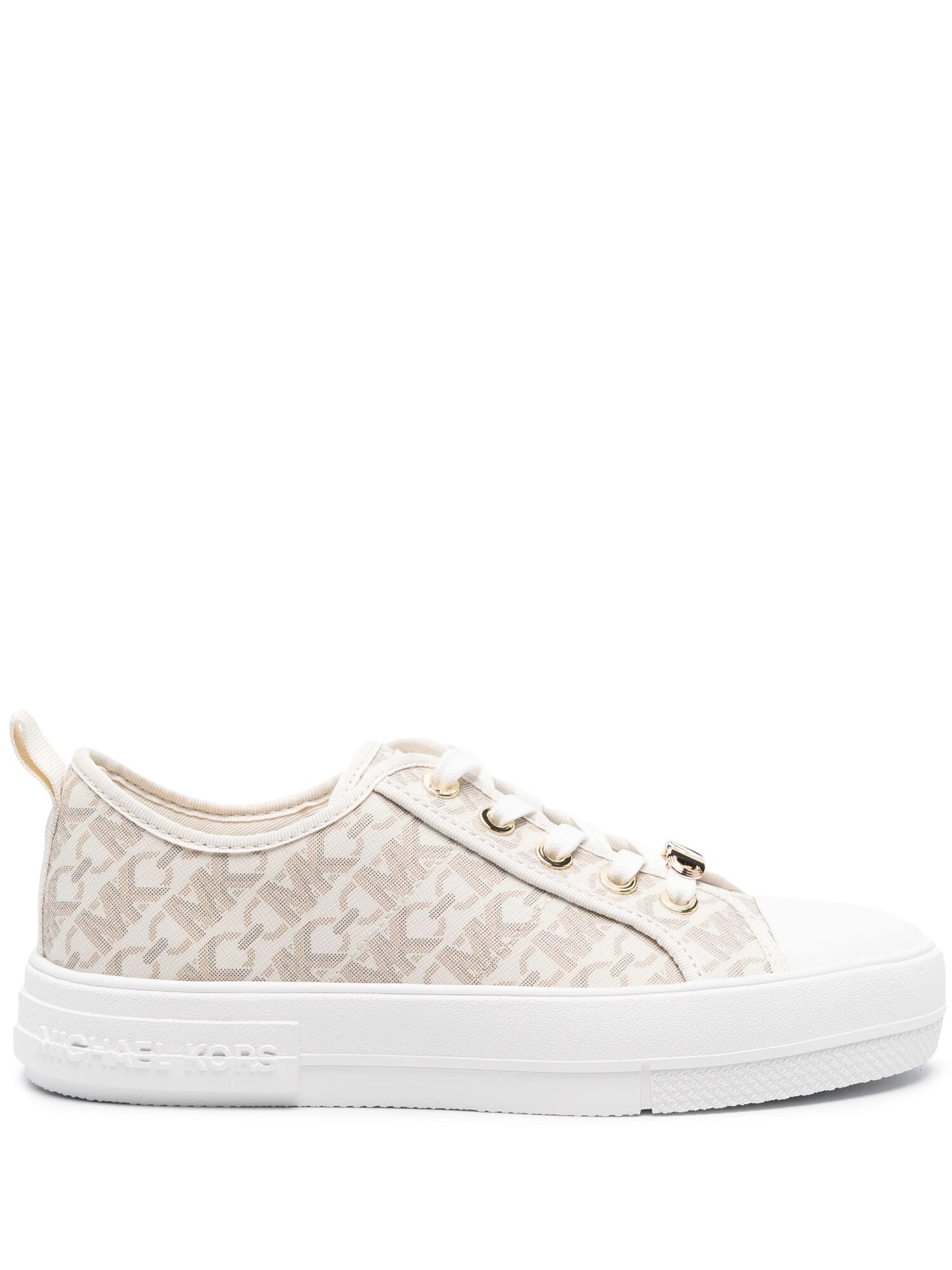 Кроссовки Monogram-print round-toe sneakers