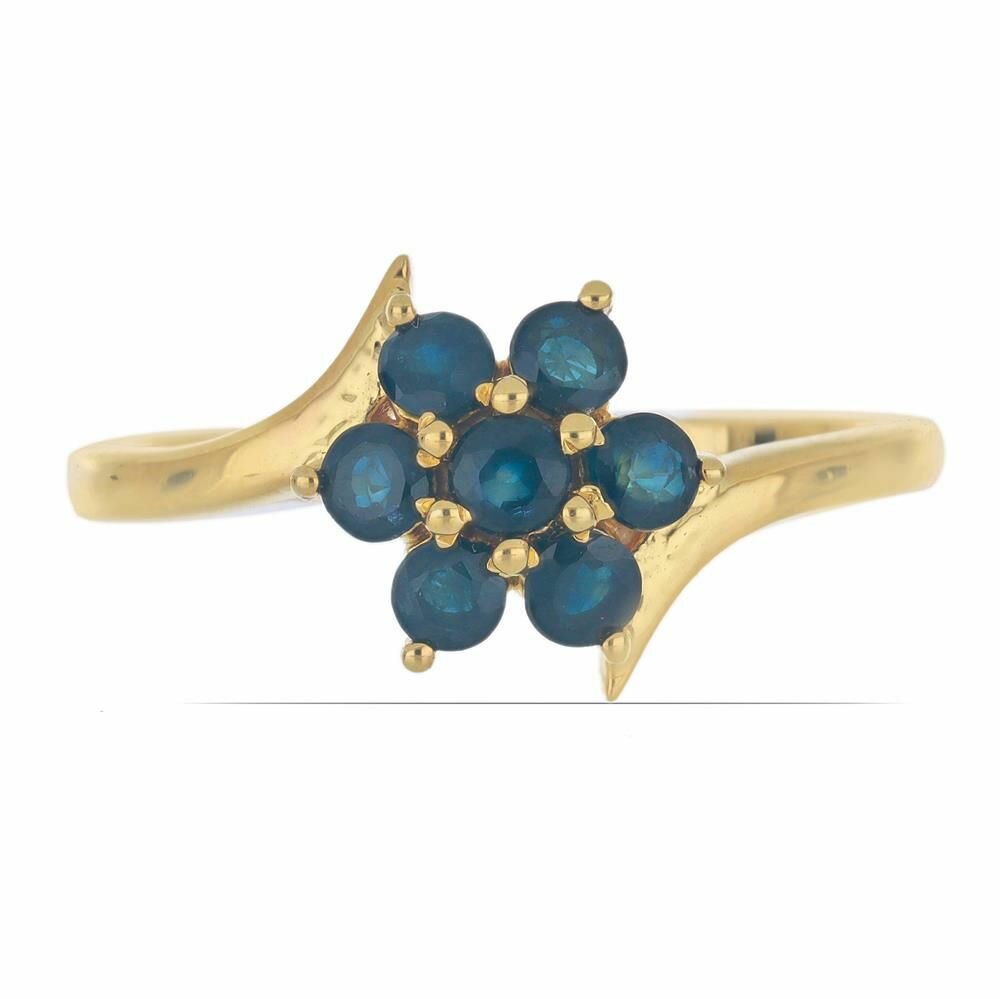 Кольцо, серебро, 925 проба, сапфир