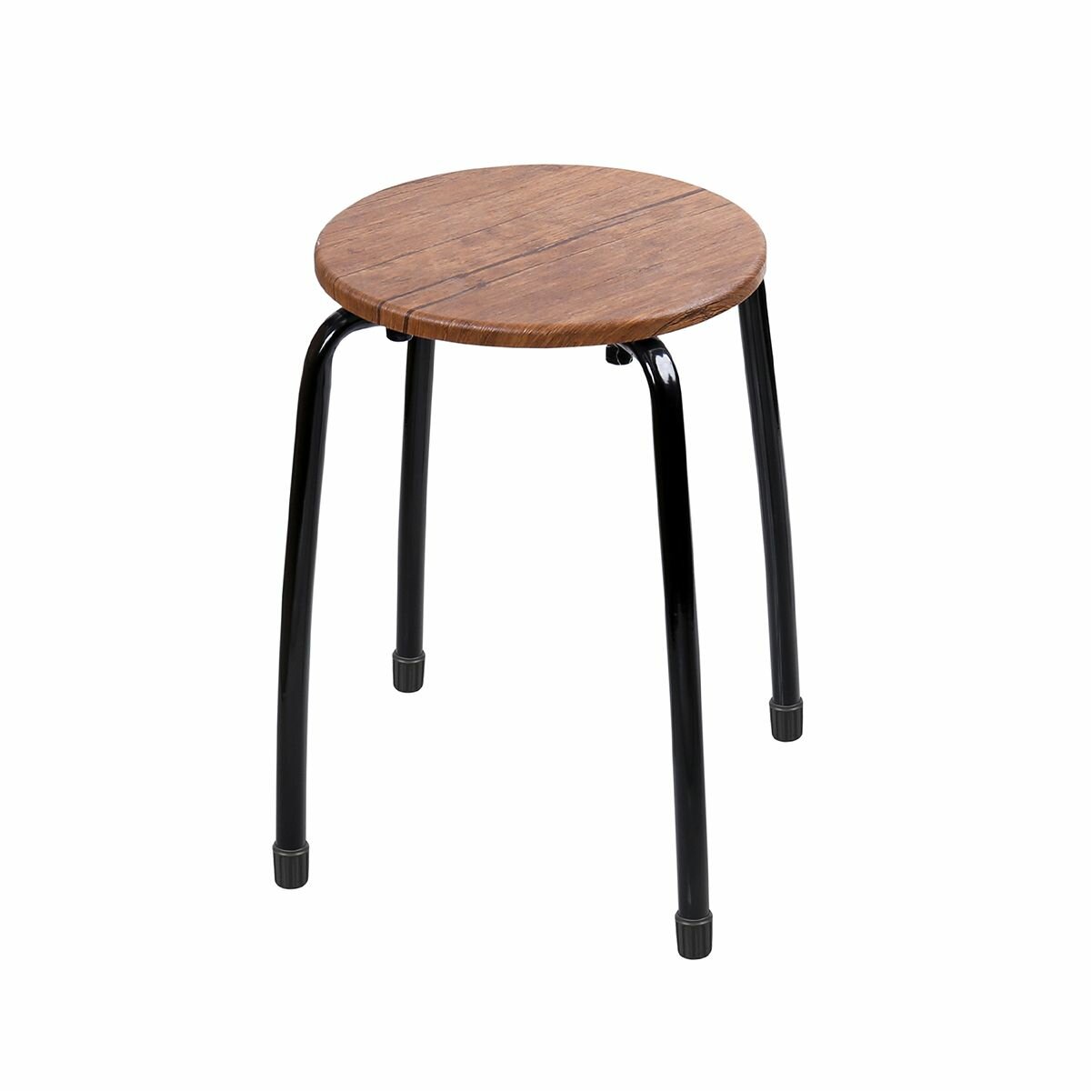 Табурет для кухни Ника, Nika Комфорт 1, цвет дуб антик, круглое мдф сиденье, 32 см