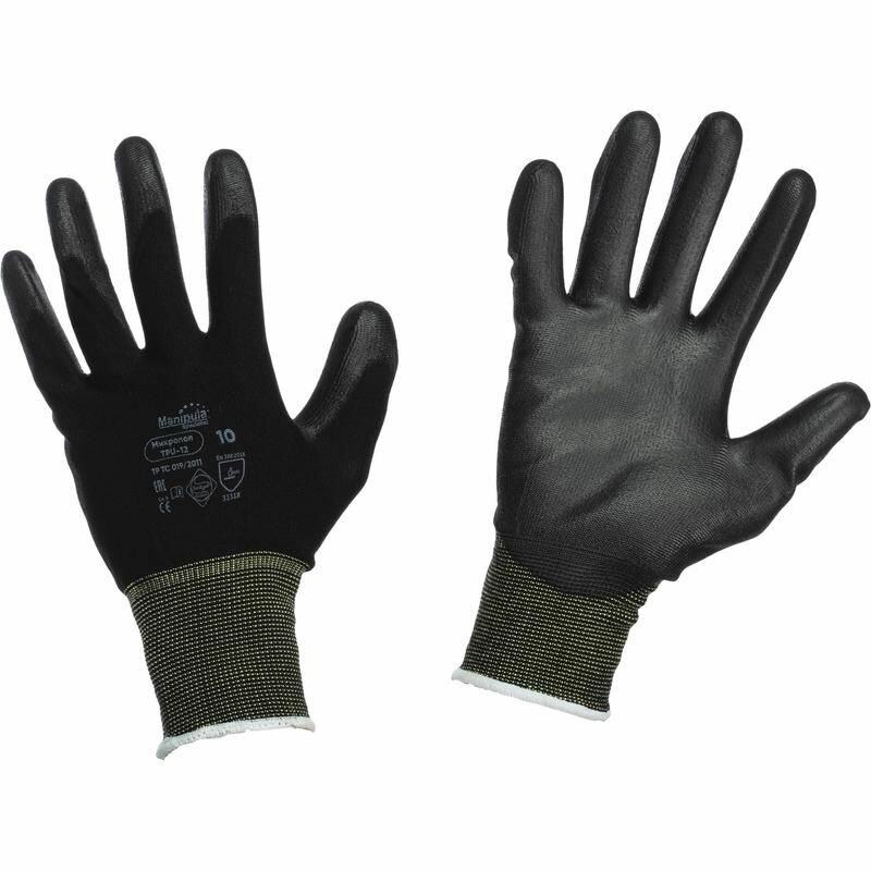 Перчатки защитные Manipula Specialist нейлон, Manipula микропол, TPU-12/MG-161, размер 10