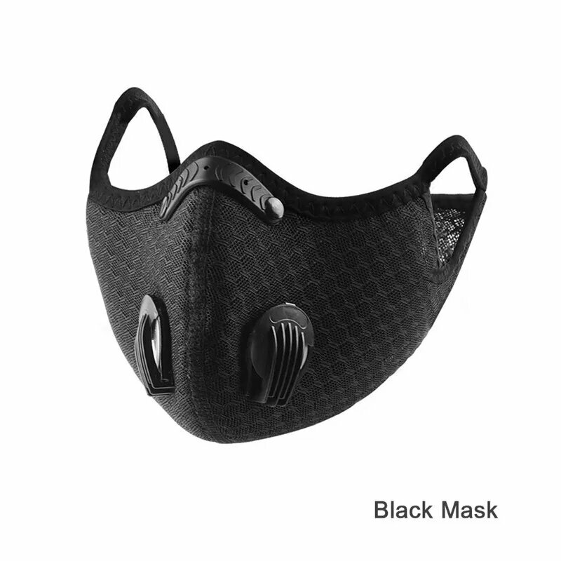 JaneDream спортивная маска для лица с фильтром из активированного угля Black