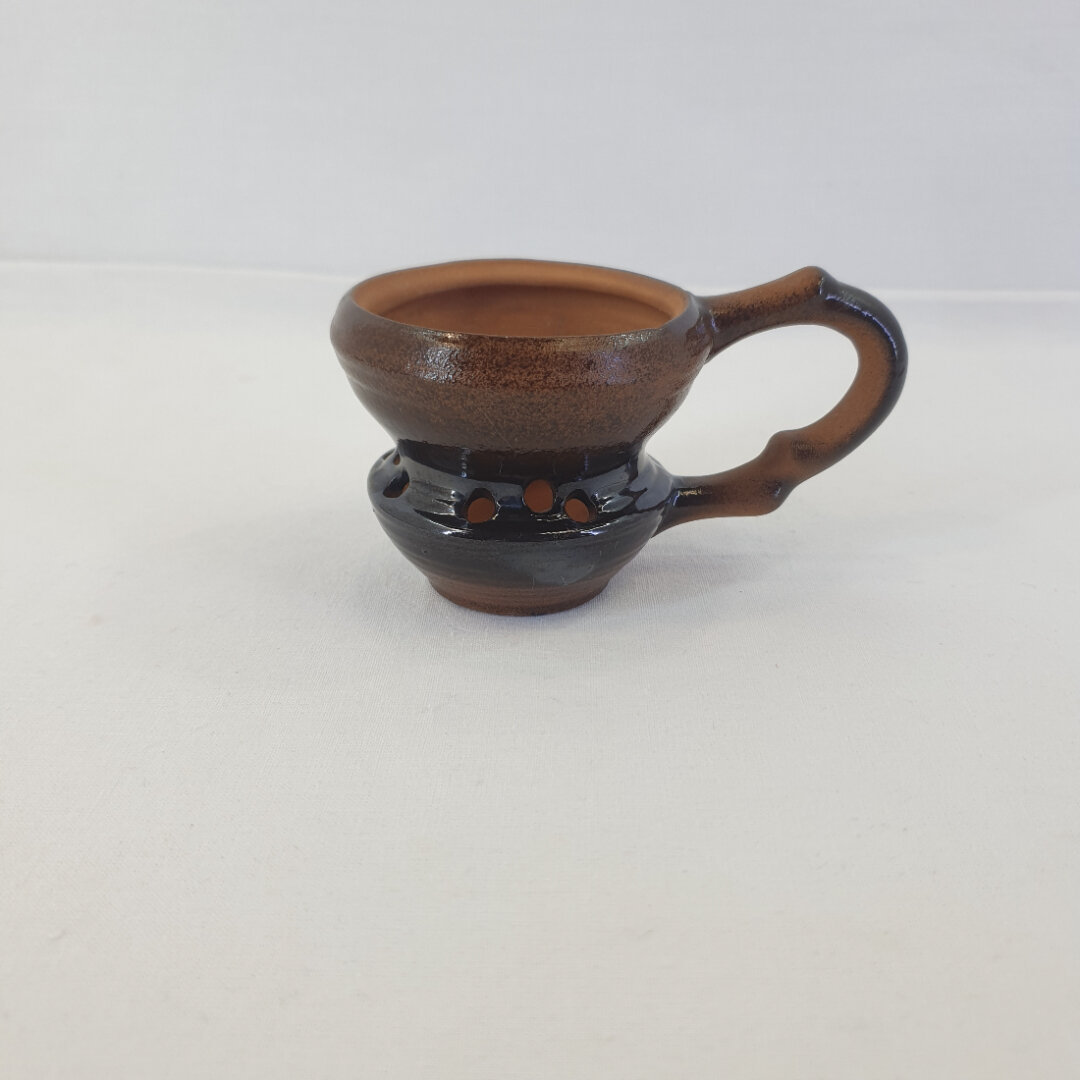 Чашка декоративная, обливная керамика, винтаж СССР