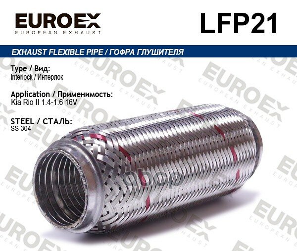Гофра глушителя EUROEX арт. LFP21