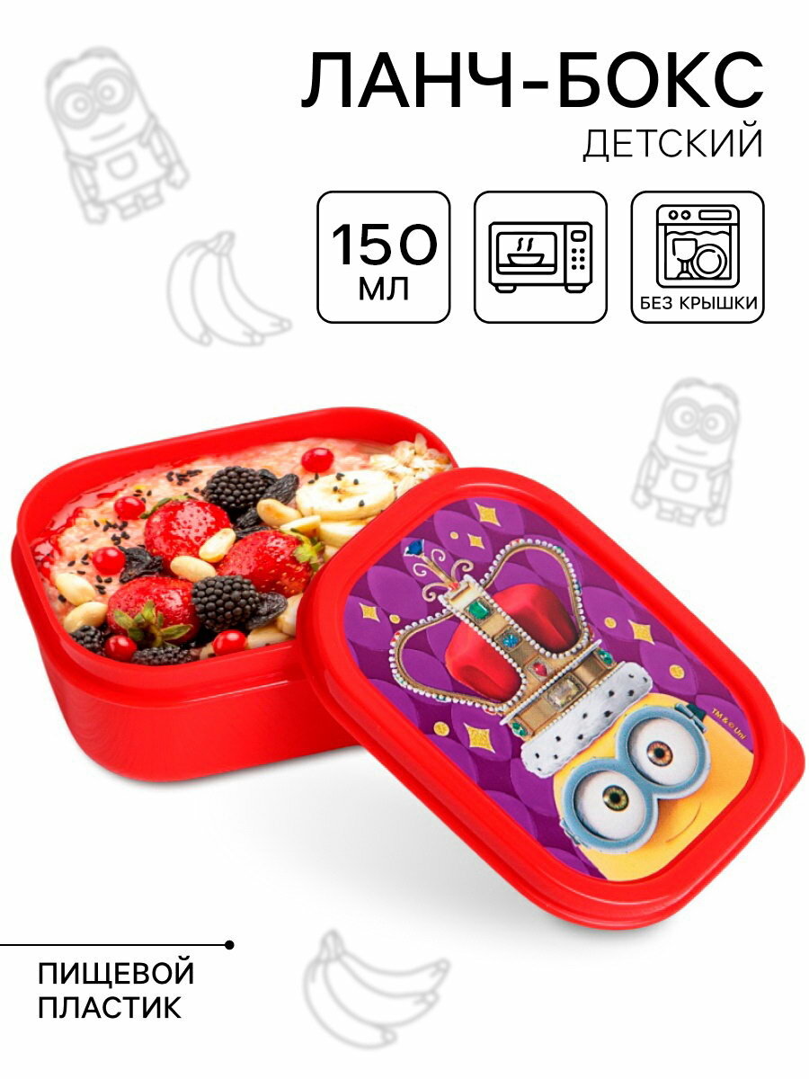 Ланч-бокс детский прямоугольный 150 мл, форма: прямоугольная