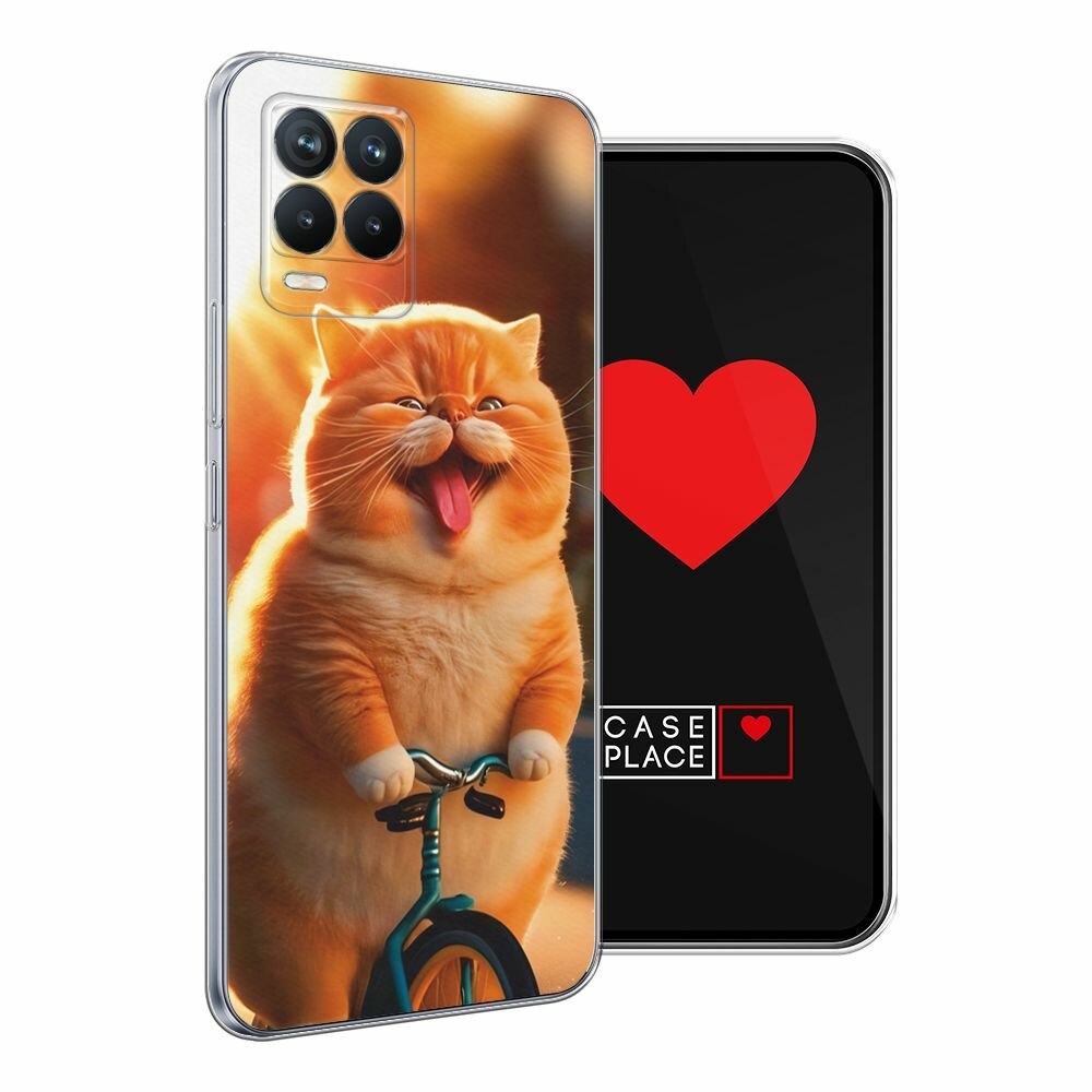Чехол на Realme 8/8 Pro / Реалми 8/8 Про с принтом "Кот на велике" — фото 1