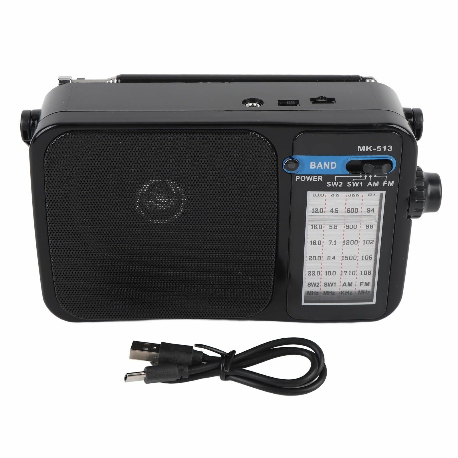 Портативная коротковолновая радиостанция с полным диапазоном AM FM SW, работающая на батарейках, для экстренного использования дома и на улице для пожилых людей