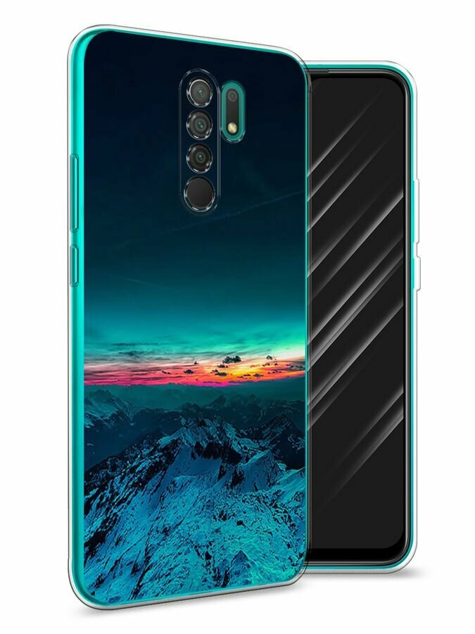 Чехол на Xiaomi Redmi 9 / Сяоми Редми 9 с принтом "Закат в горах"