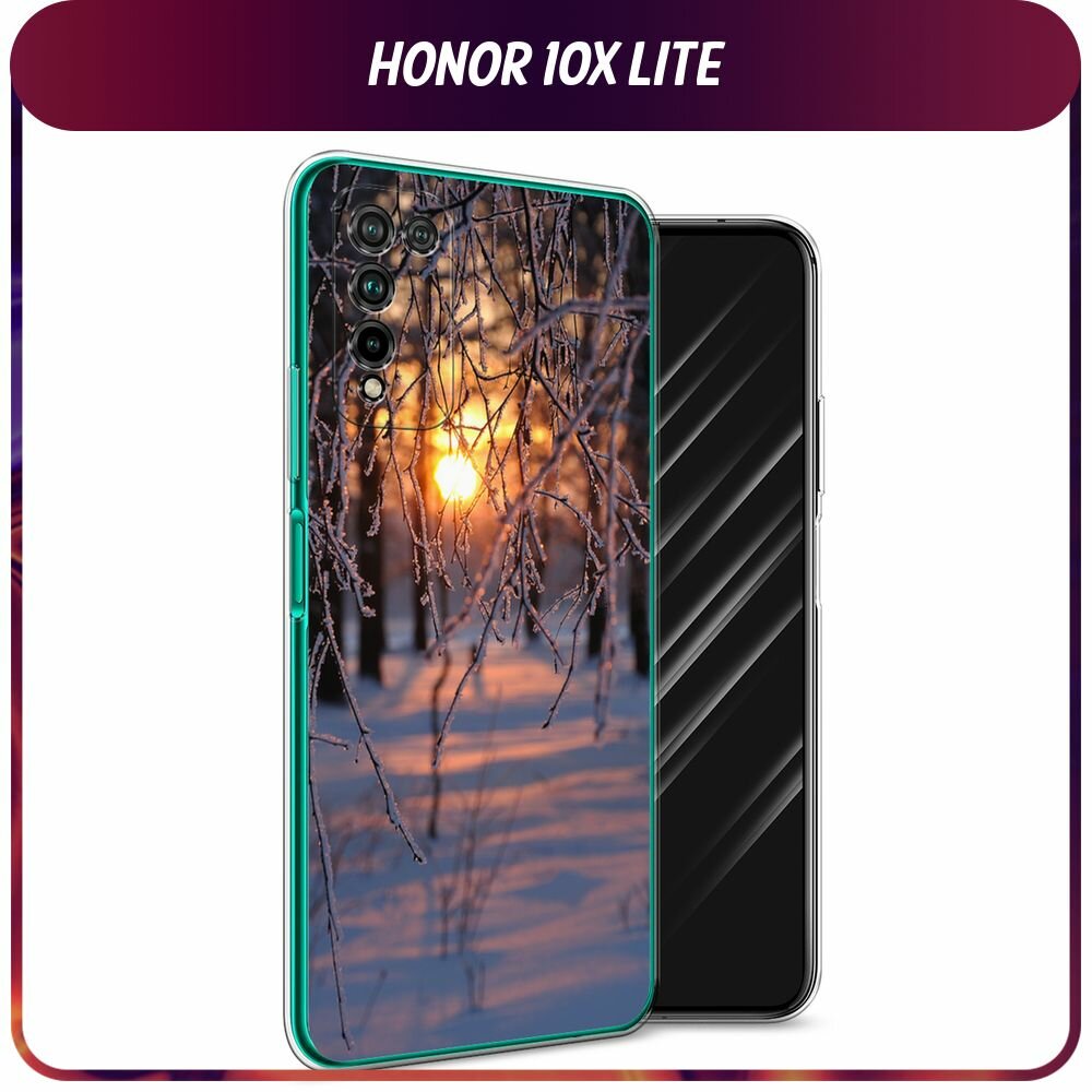 Силиконовый чехол на Honor 10X Lite / Хонор 10X Лайт с принтом Зима 7