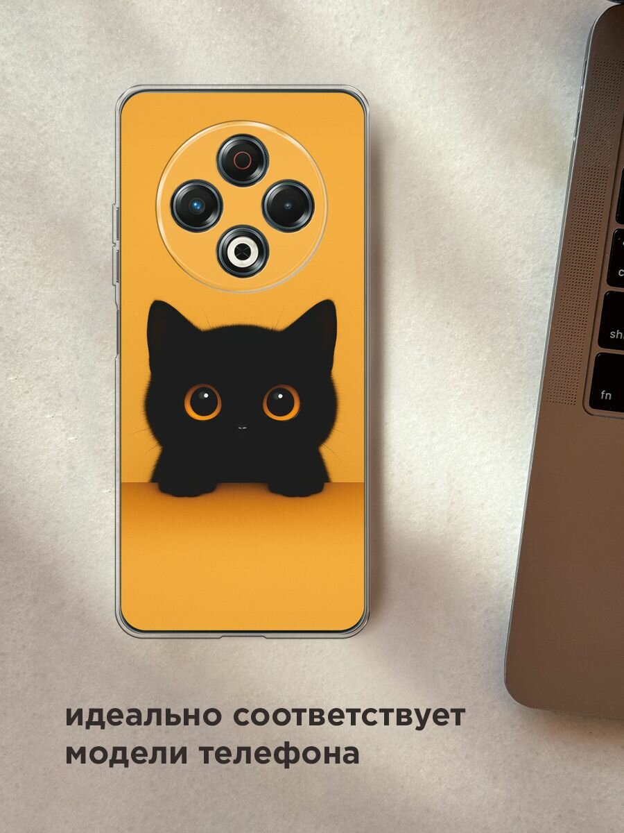 Чехол на Tecno Spark 30 / Текно Спарк 30 с принтом "Контрастный котик" — фото 1
