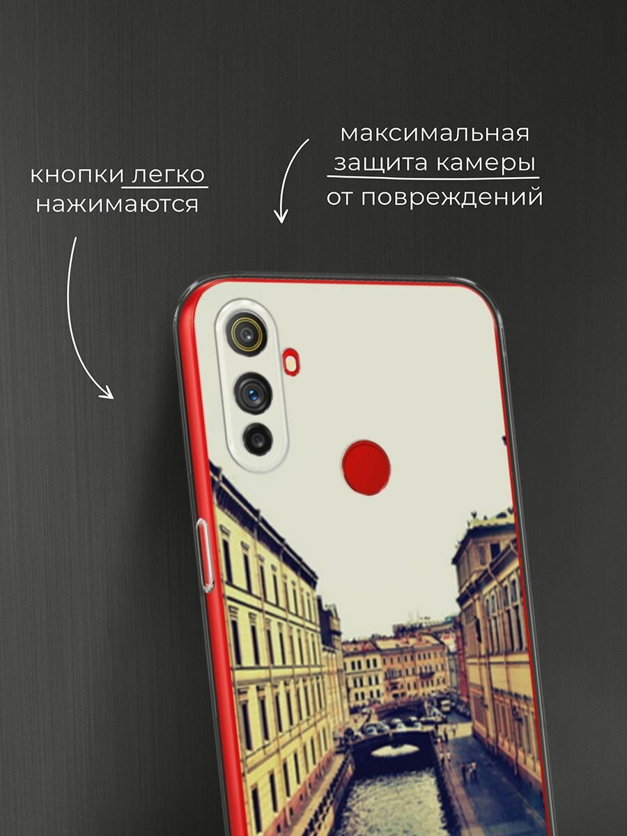 Силиконовый чехол на Realme C3 / Реалми C3 с принтом "Санкт-Петербург" — фото 1