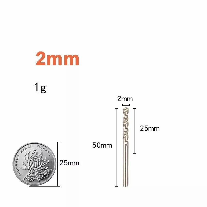 Кобальтовые спиральные сверла из быстрорежущей стали 0,5-14 мм 2mm-2Pcs