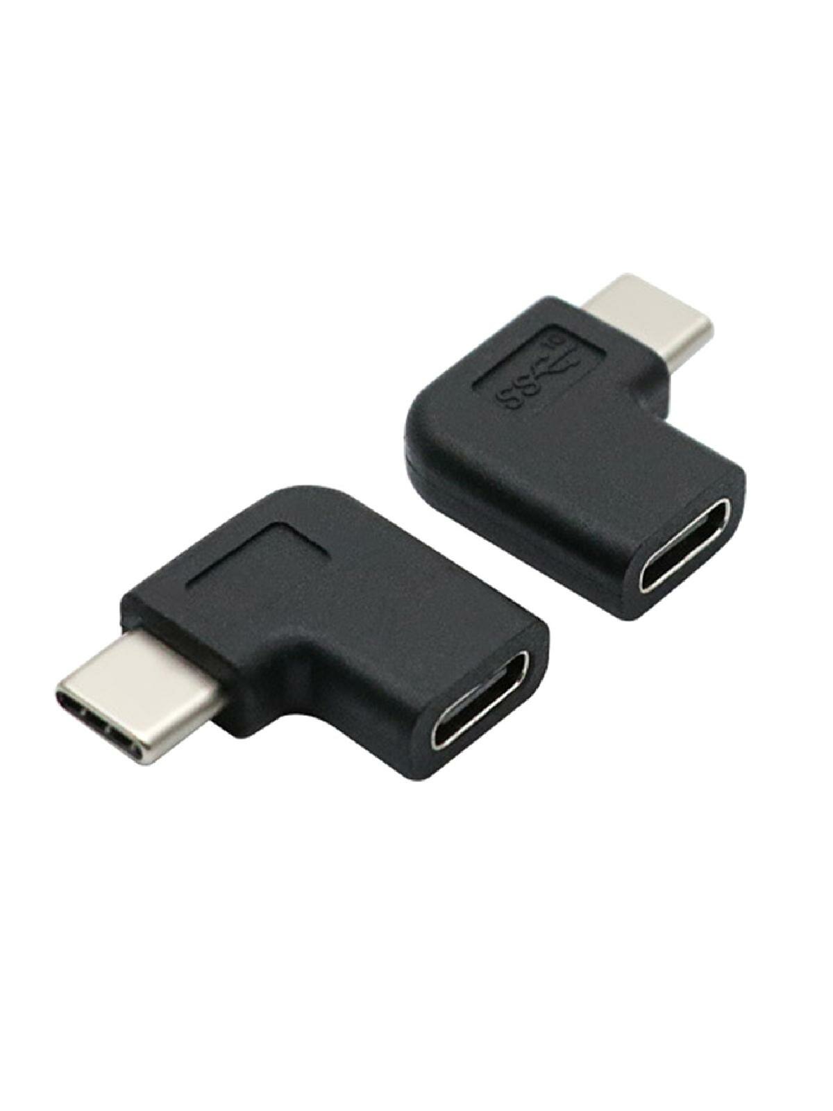 90 Degree Right Angle USB 3.1 Type C Male to Female Converter L Shape USB-C Adapter for Smart Phones Portable Connector