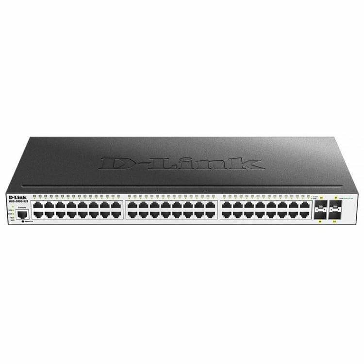 Коммутатор D-Link DGS-3000-52L/B1A 48G 4SFP черный
