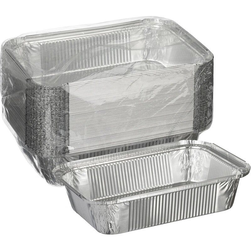 Форма алюминиевая прямоугольная, 1900мл, 262x189x55 мм (410-023) 50 шт/уп