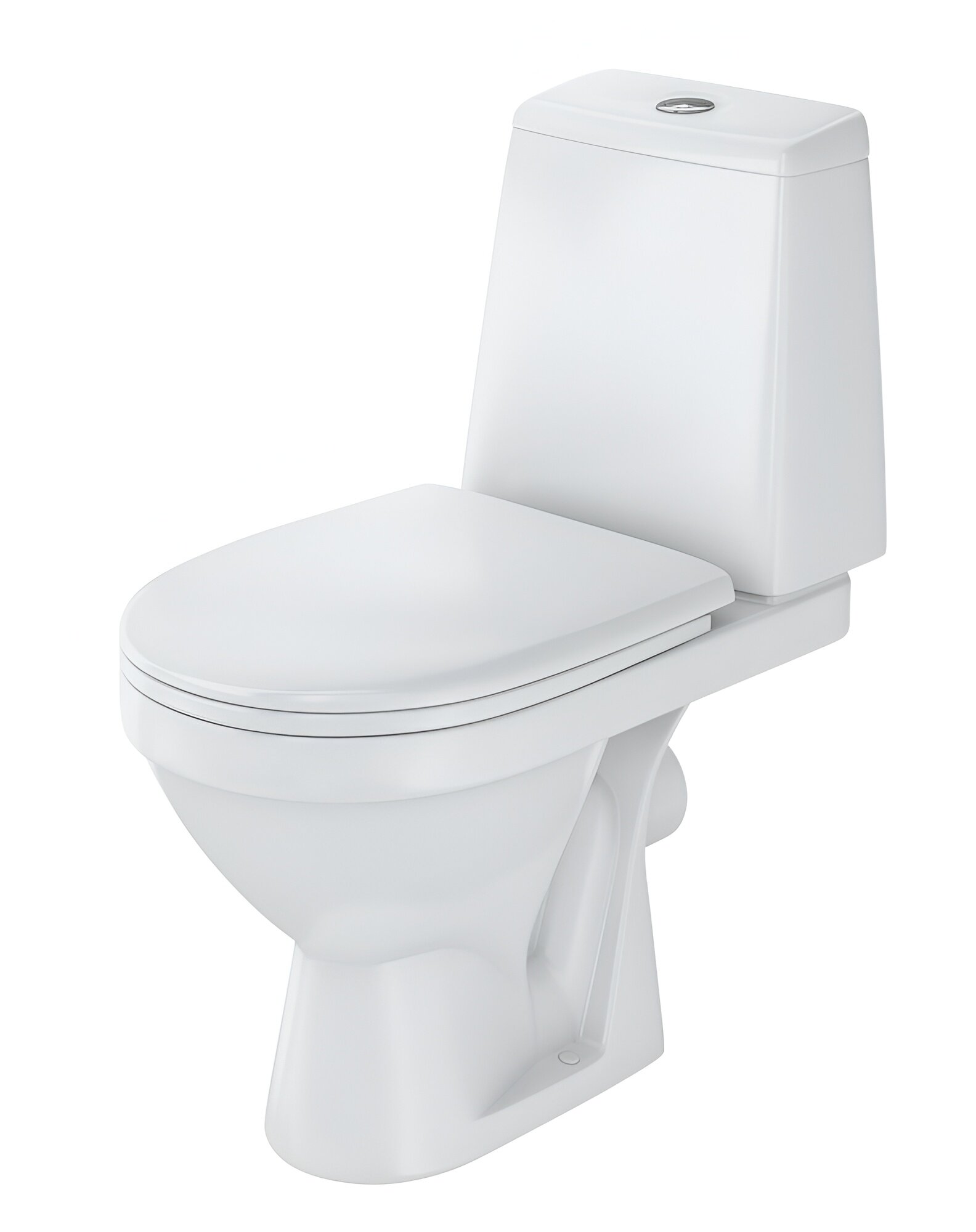 Унитаз-Компакт "Браво", белый, горизонтальный выпуск, нижний подвод, сиденье полипропиленовое