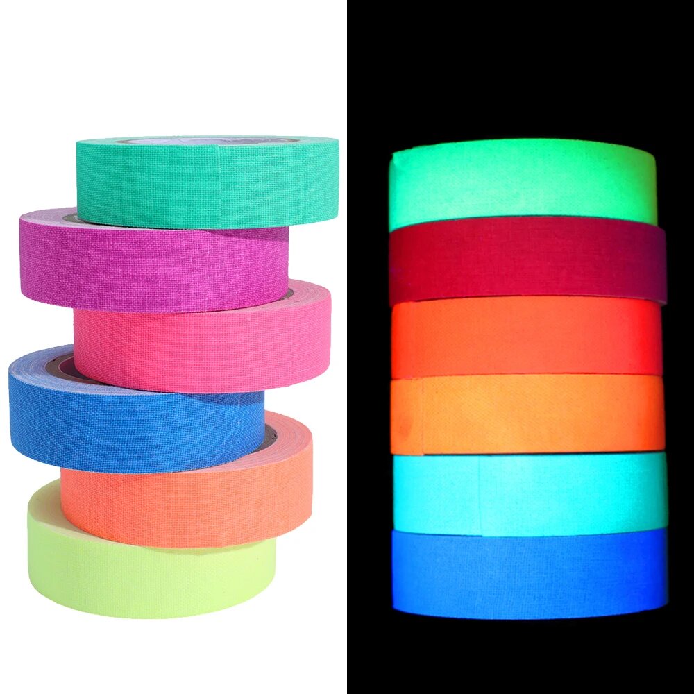 Светящиеся хлопковые ленты Gaffer 6 цветов 6PCS-Mixed