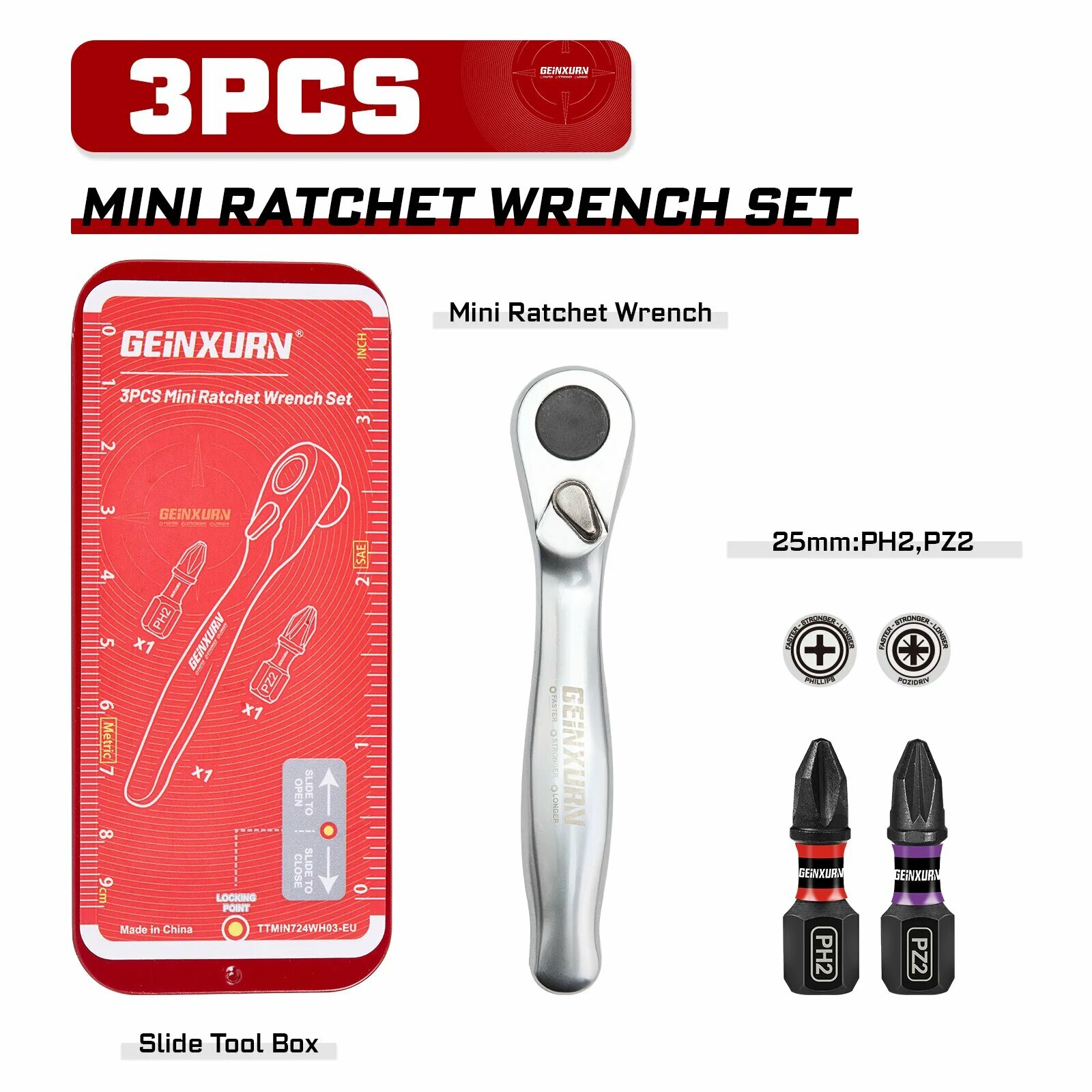 Набор мини-ключей Geinxurn 3pcs-bh-eu