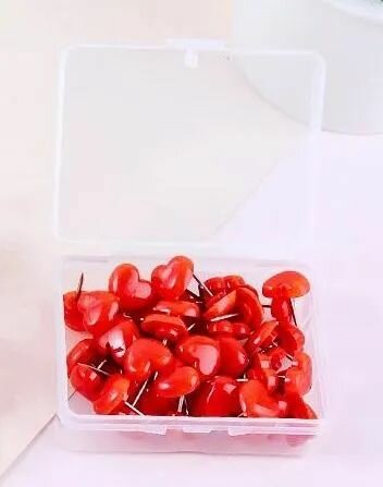 50 штук, кнопки для офисных досок объявлений, канцелярские булавки в форме сердца