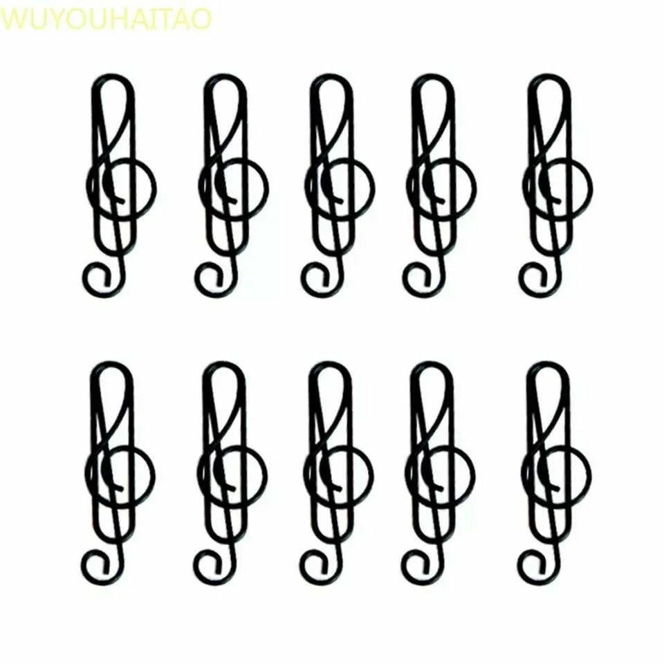 Скрепки в форме скрипичного ключа, 10 шт. / набор фигурных скрепок, скрипичный ключ