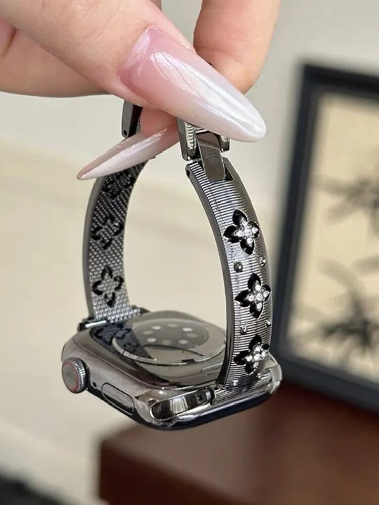 Металлический ремешок для Apple Watch Series 10-11 46 мм/ Series 1-9, SE, Ultra 1 и 2, 42 мм, 44 мм, 45 мм, 49 мм/ SE 3 44мм, браслет Buccellati