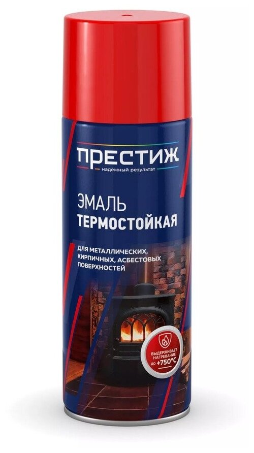 Эмаль аэрозольная, Престиж, термостойкая, черная, 520 мл