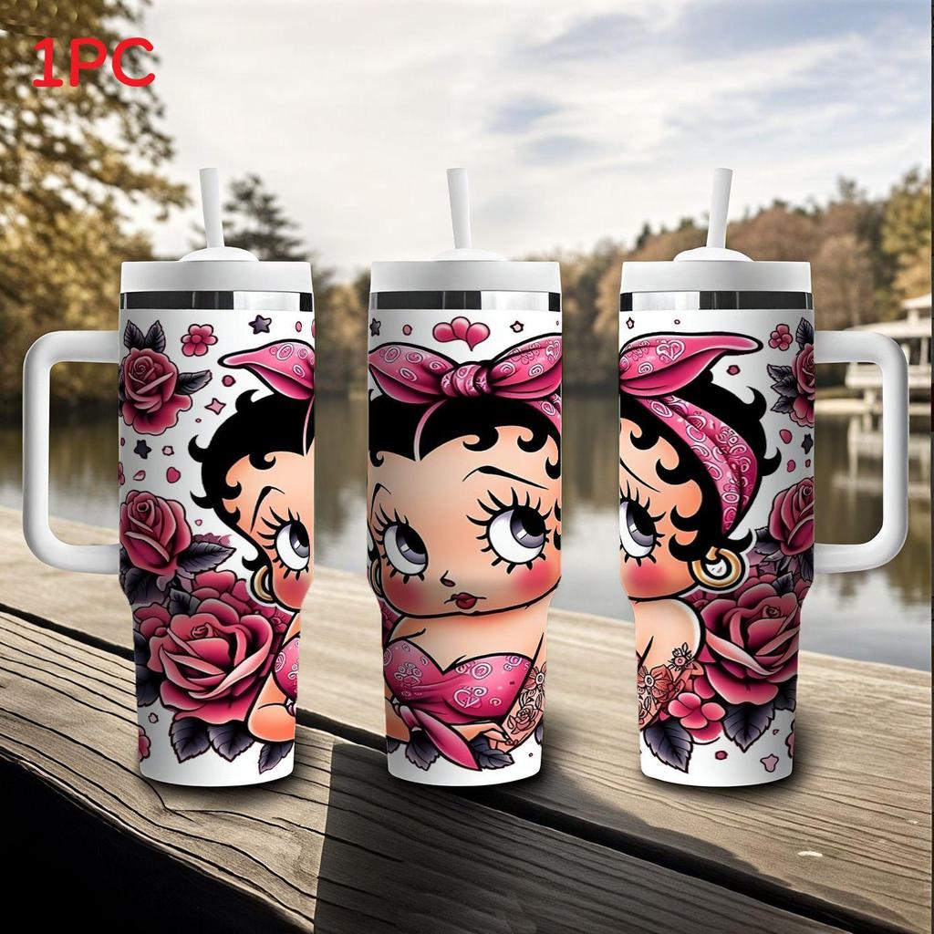 Термос Betty Doll 40oz с противоскользящей основой для офиса и прогулок стиль е
