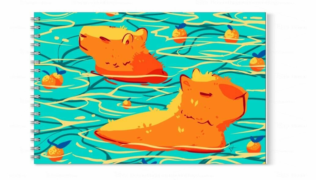 Альбом для рисования MIGOM А4 Капибара, Capybara - 0004