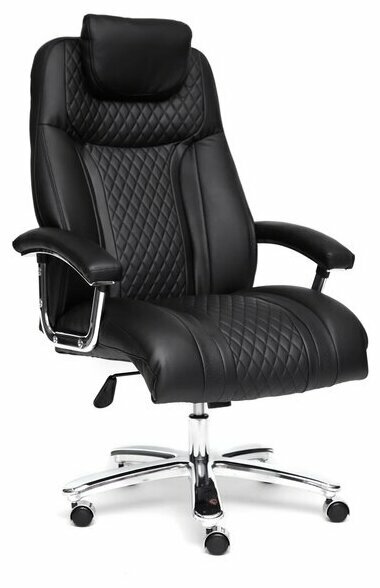 Кресло компьютерное Tetchair TRUST кож/зам, black