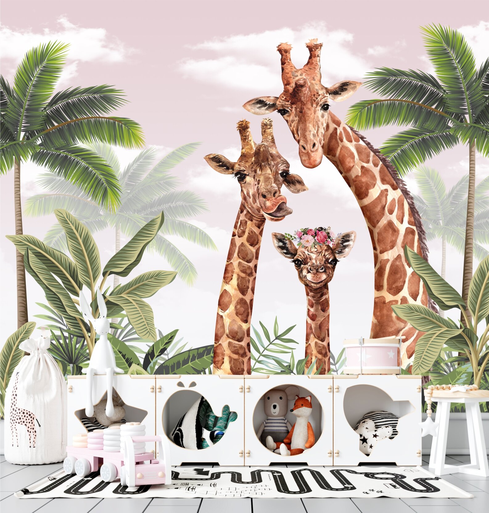 Фотообои "Жирафы" 300х260 см.