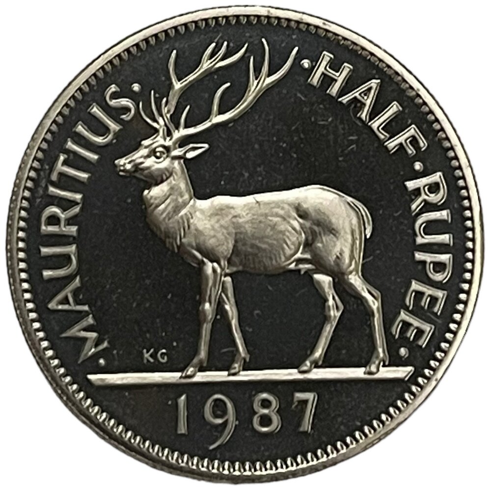 Маврикий 1/2 рупии 1987 г. (Proof)