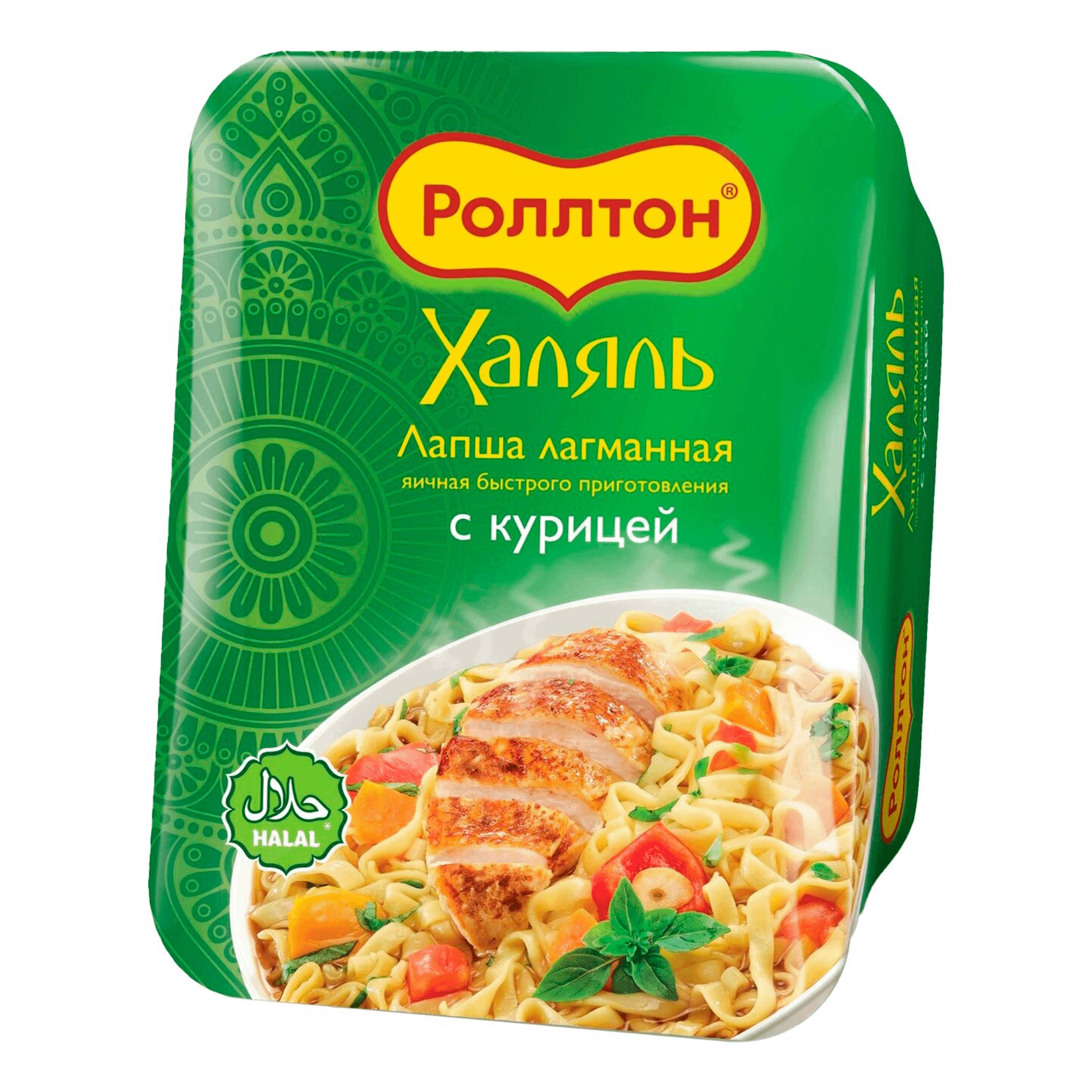 Лапша Роллтон Халяль лагманная с курицей (стак) 90г