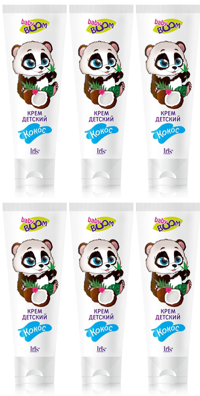 Iris Крем детский BABY BOOM кокос 100мл,6 шт