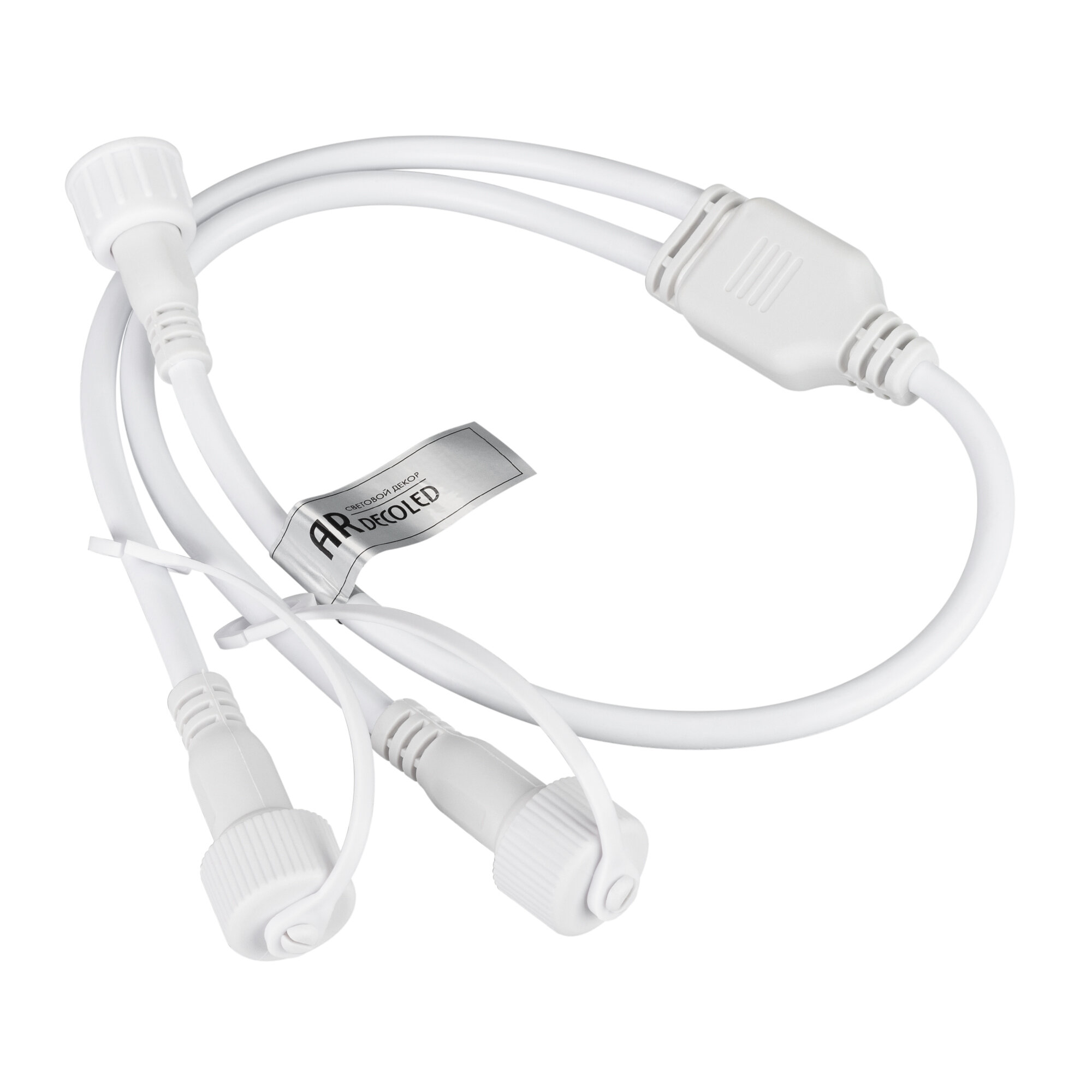 031803 Коннектор питания ARD-CLASSIC-SYNC-RGB White (230V, 2 ports) (Ardecoled, Закрытый)