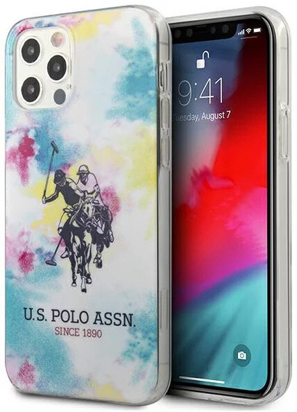 Чехол U.S. Polo Assn. PC/TPU TIE & DYE Double horse Hard для iPhone 12 Pro Max, цвет Мультиколор (USHCP12LPCUSML)