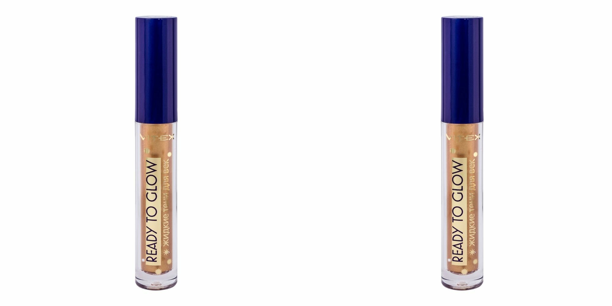 Витэкс Тени для век жидкие Ready To Glow, тон 107 Burning sun, 3,6 г, 2 шт.