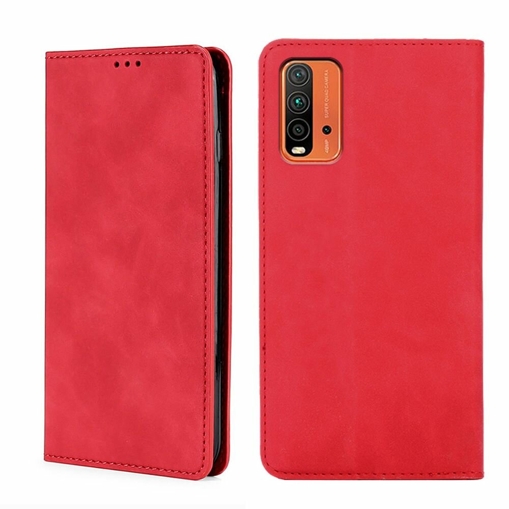 Чехол-книжка MyPads для Xiaomi Redmi 9 Power / Redmi 9T / Сяоми Редми 9T мягкое прикосновение (красный)