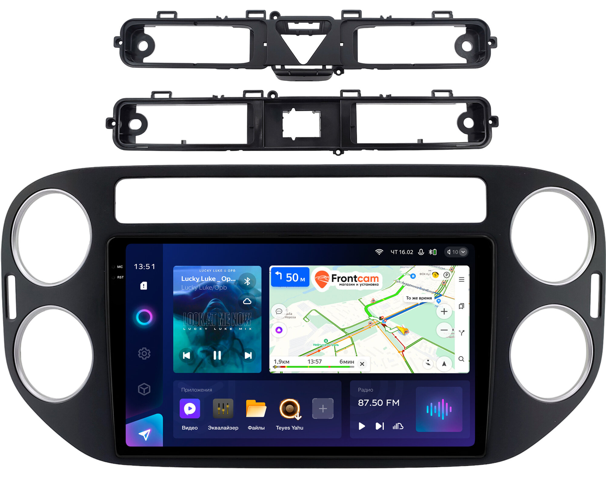 Штатная магнитола Teyes CC3 2K 6/128 9.5" RM-9-0950 Volkswagen Golf Plus 2005-2014, Tiguan 2007-2011 Android 10 (4G-SIM, DSP, QLed)