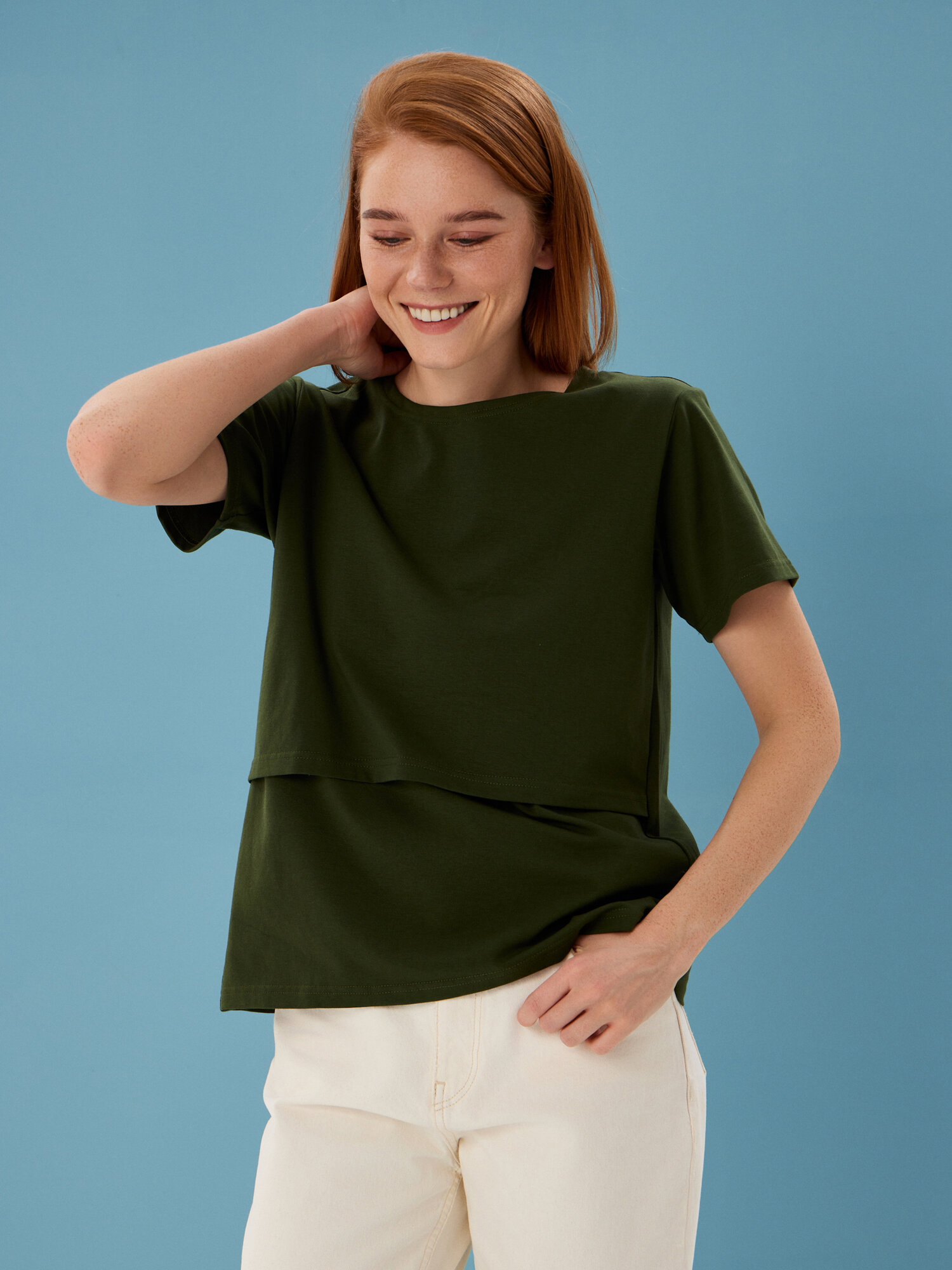 Футболка для кормящих мам