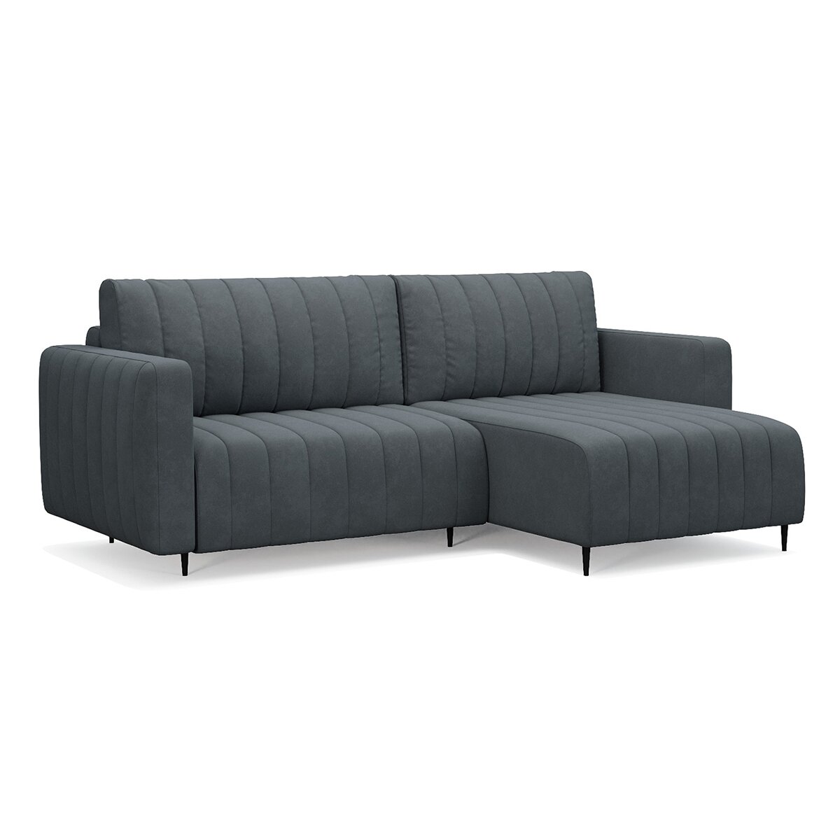 Угловой диван Сток Диванов Токио Grey серый, механизм пантограф, на ножках