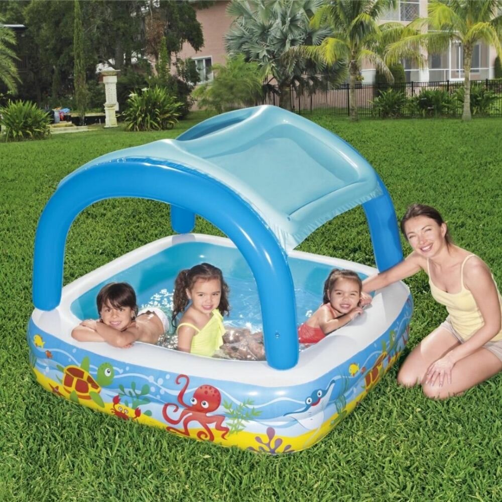 Бассейн надувной "Морские глубины" 140 x 140 х 114 см, 52192 Bestway