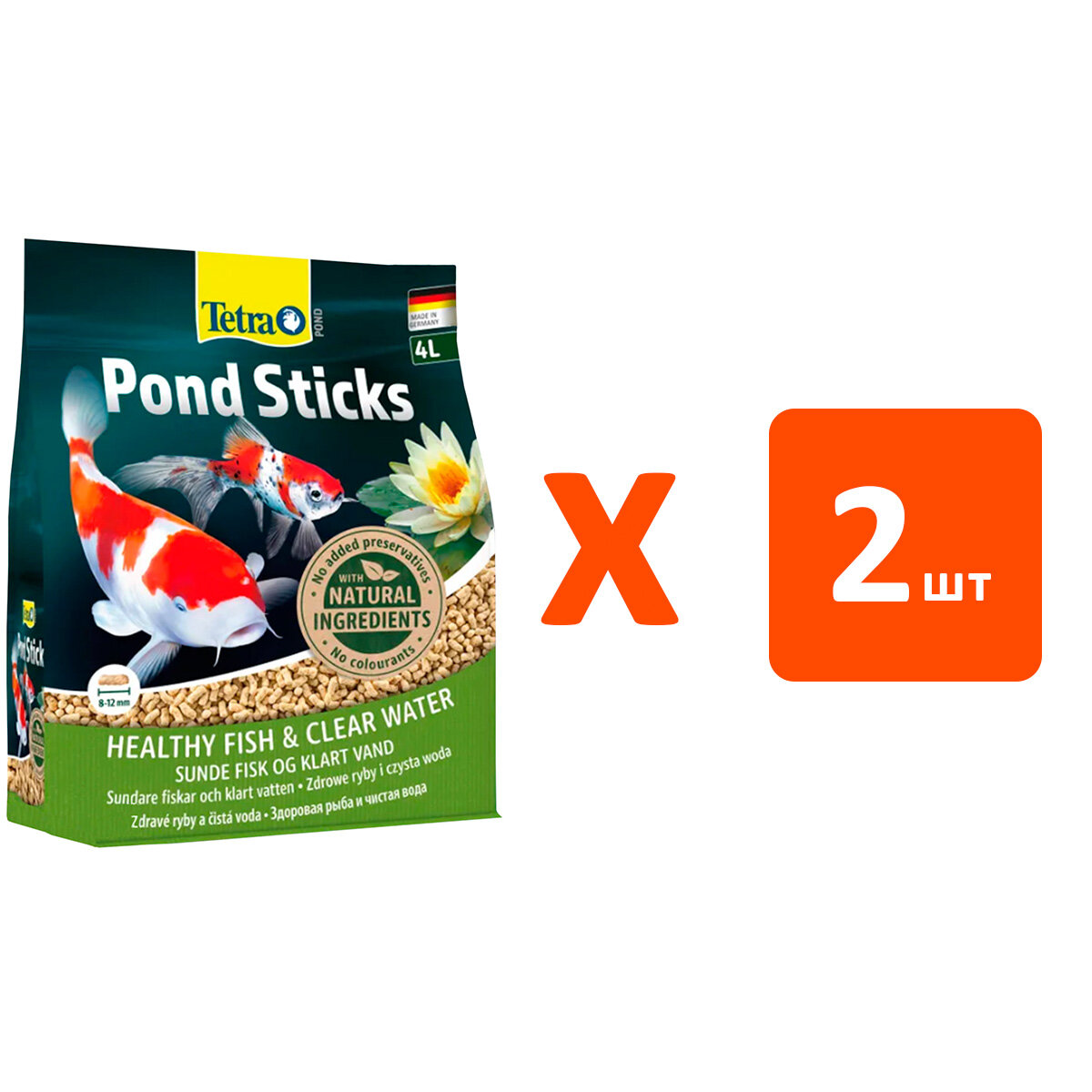TETRA POND STICKS корм гранулы для прудовых рыб (4 л х 2 шт)