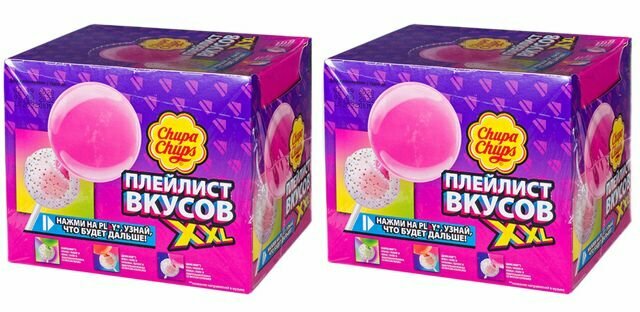 Chupa Chups Карамель XXL Плейлист вкусов, 40 шт, 2 шт