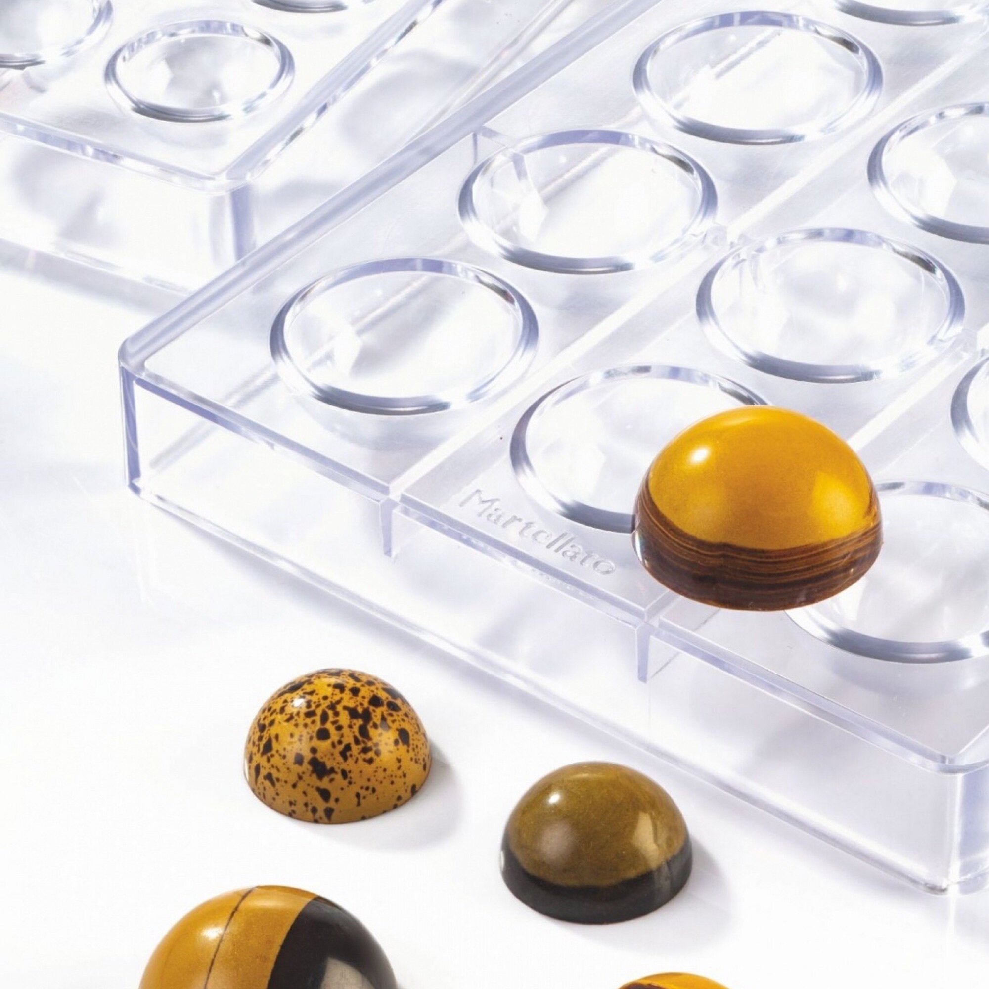 Форма для шоколадных конфет сфера Martellato / Формочка кулинарная из пластика для приготовления шоколадных конфет / Молд кондитерский для шоколада MA5004 / Трафарет для сладостей / Товары для кондитеров