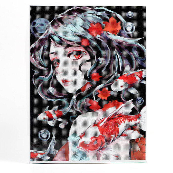 Алмазная мозаика полное заполнение "Карпы", на раме 30*40 см