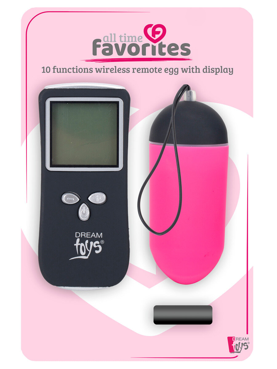 Виброяйцо на дистанционном пульте управления с цисплеем "ALL TIME FAVORITES REMOTE EGG LCD DISPLAY" 7.5см