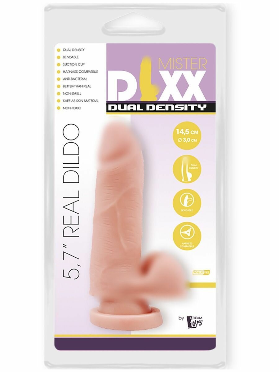 Фаллоимитатор на присоске "MR. DIXX 5.7INCH DUAL DENSITY DILDO" 10см