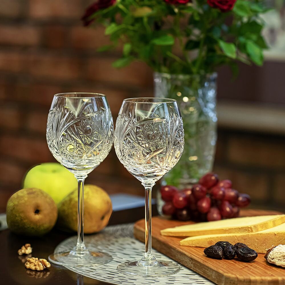 Хрустальные бокалы для вина 300 мл. набор 6 шт. Неман 1000/95, 8560/300гр