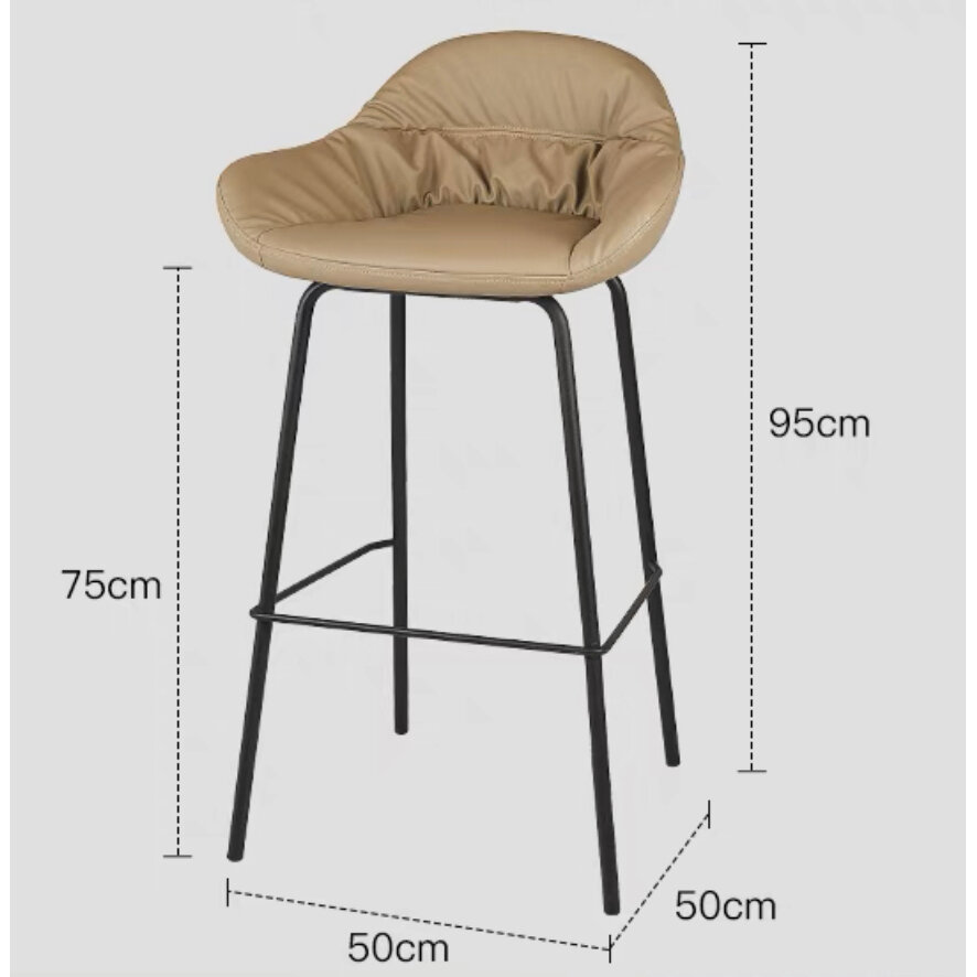 Барный стул Finley (Мягкое сиденье / 75см / цвет темно-бежевый)