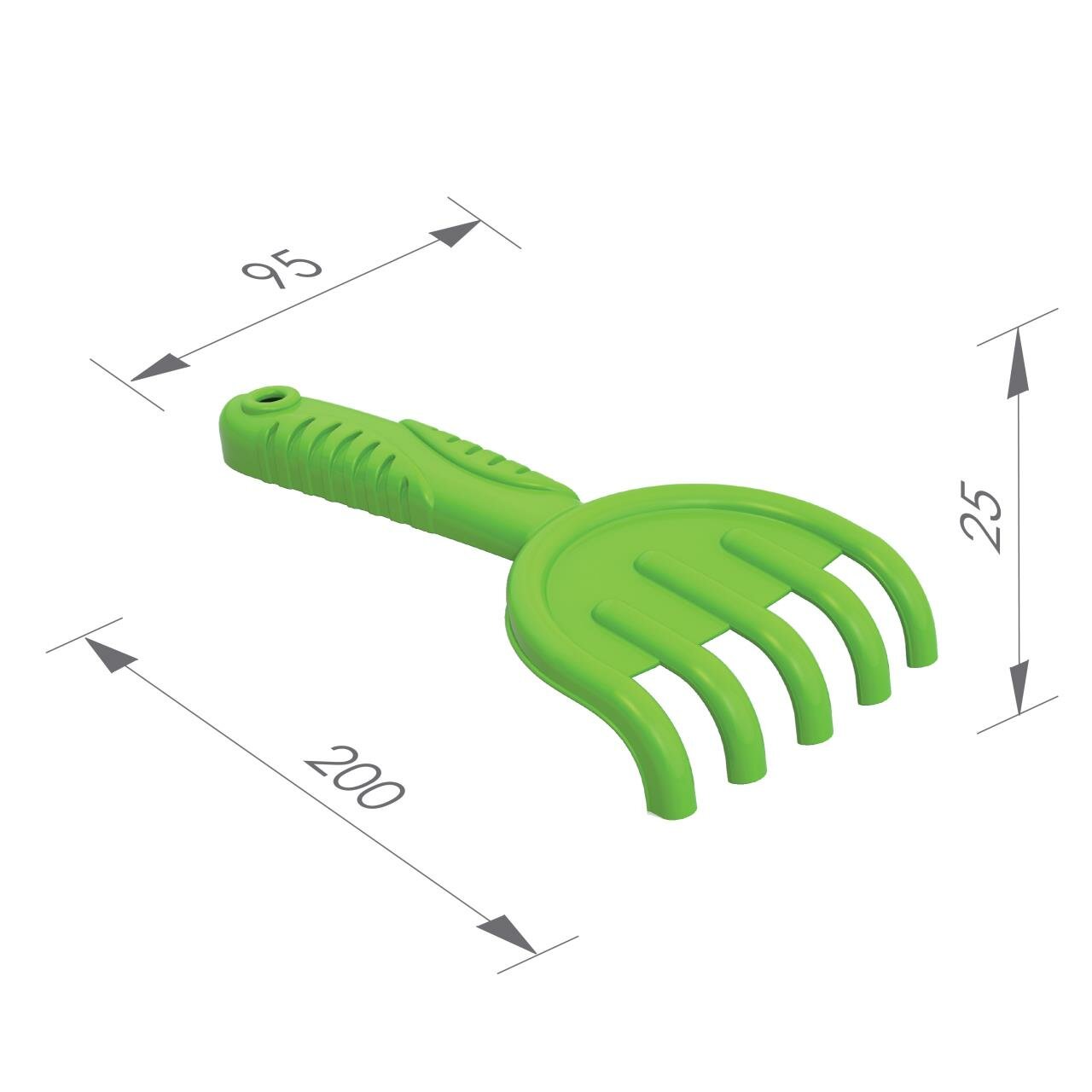 Детские грабли Нордпласт "Волна", пластик, для песочницы, 20x10x3 см