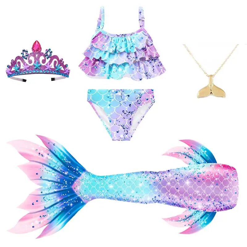 Костюм русалки HEROCROSS для девочек 120, set 2-1